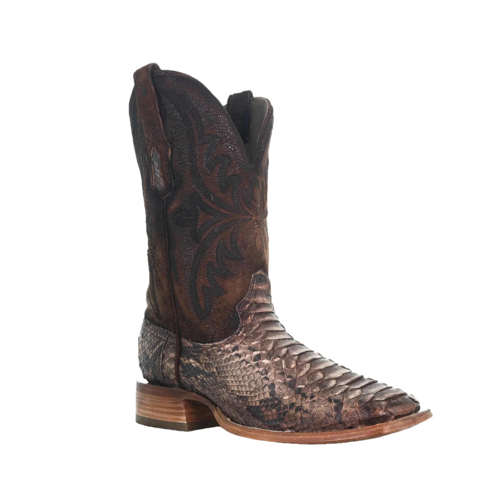 Corral Men's Python & Lamb Wide Square Toe Brown Boots – Dallas Wayne ...