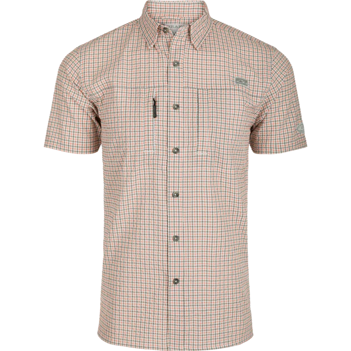 Classic Seersucker Grid Check - Peach Pearl – Dallas Wayne Boot Company