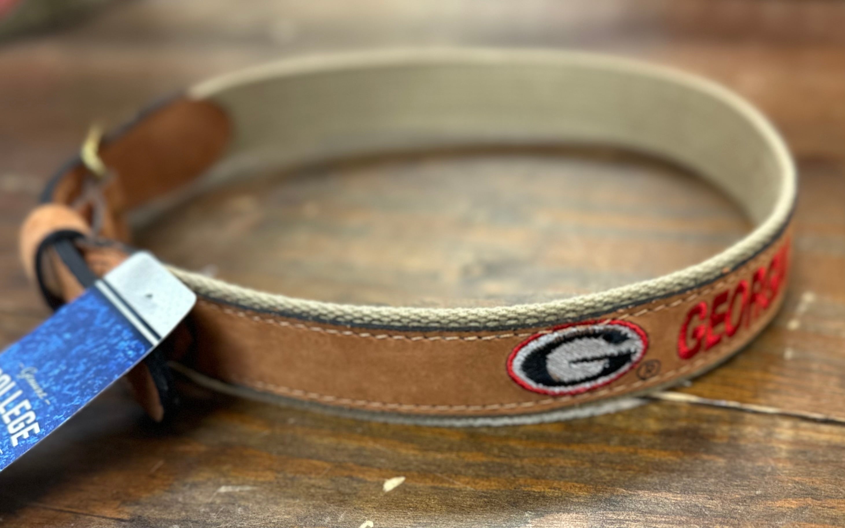 UGA Tan Leather Embroidered Belt – Dallas Wayne Boot Company
