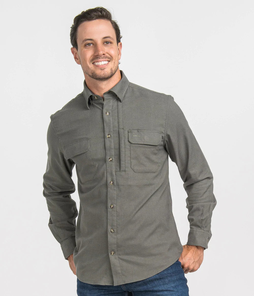 All Terrain Tech Flannel - Olive | Dallas Wayne Boot Company